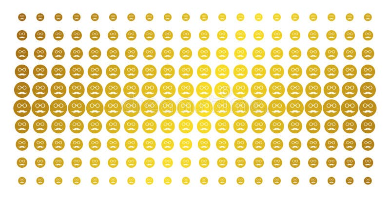 Pension Smiley Gold Halftone Grid Vektor Abbildung - Illustration von ...