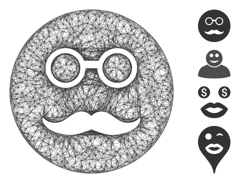 Pension Smiley Web Vector Mesh Illustration Stock Illustration ...