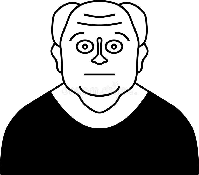 Pensioner Icon. Man. Old Age. Character. Retirement from Workforce ...