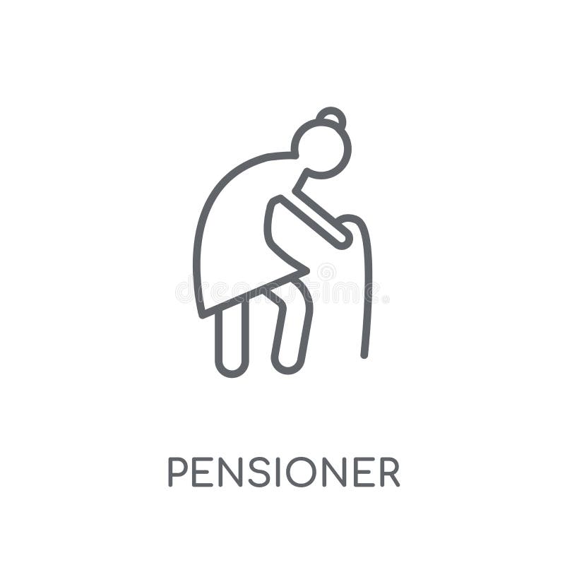 Pensioner Linear Icon. Modern Outline Pensioner Logo Concept on Stock ...