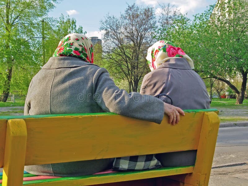 Pensioners stock image. Image of clothes, woman, clothing - 13405535