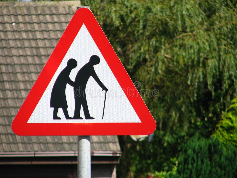 Pensioners stock image. Image of sign, retiree, pedestrian - 3281075