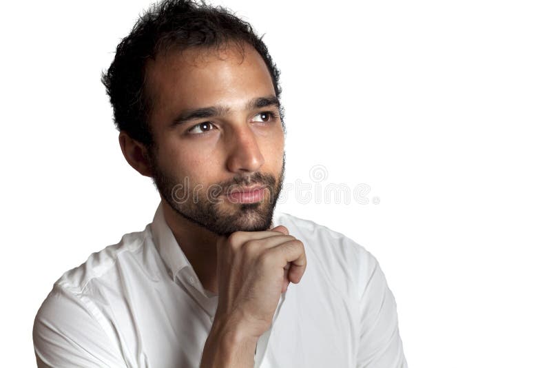 Pensive stock image. Image of caucasian, attractive, looking - 21985005