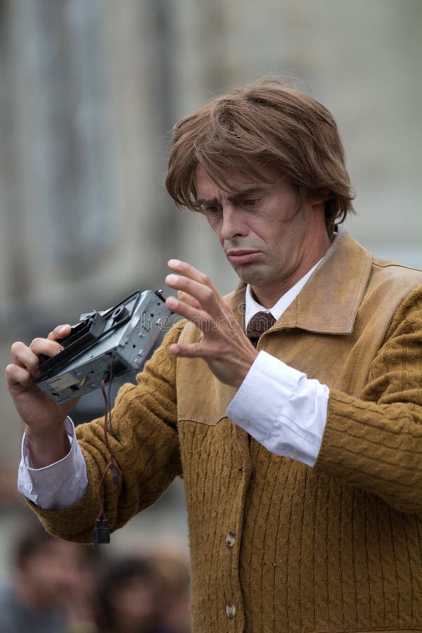 Pensive Actor in the Street Editorial Stock Image - Image of france ...
