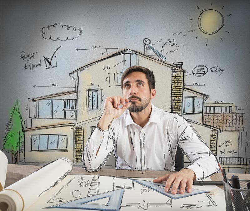 Creativity of an architect stock photo. Image of future - 40254300