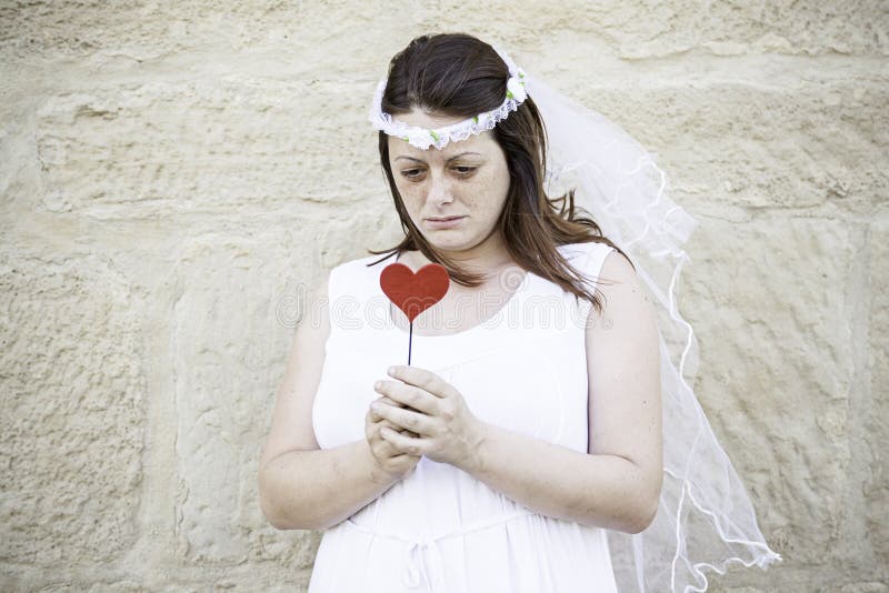 Pensive bride love stock image. Image of hippie, glamour - 57021411