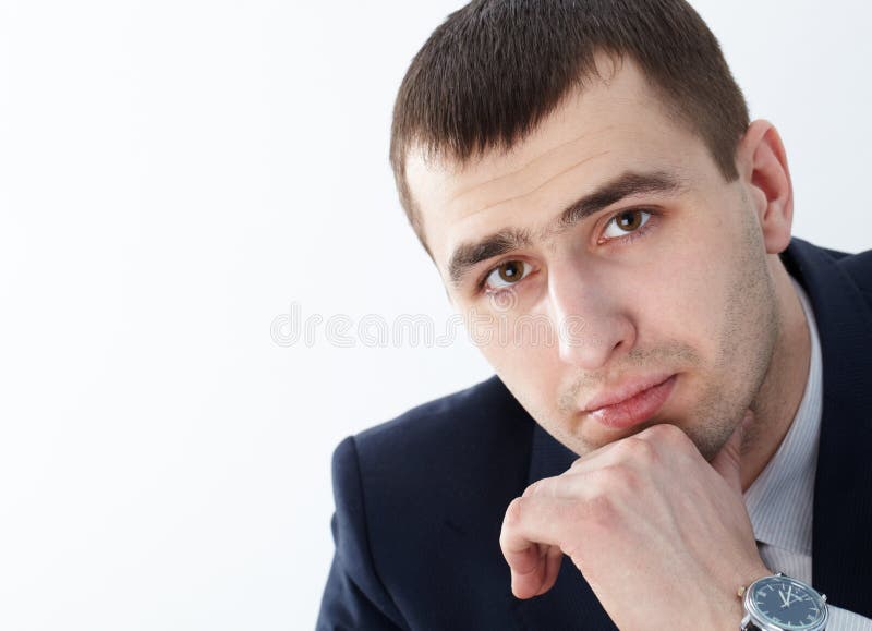 Pensive businessman stock photo. Image of male, corporate - 18002690
