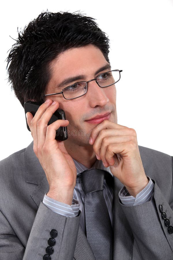 A pensive businessman stock photo. Image of businessman - 32241988