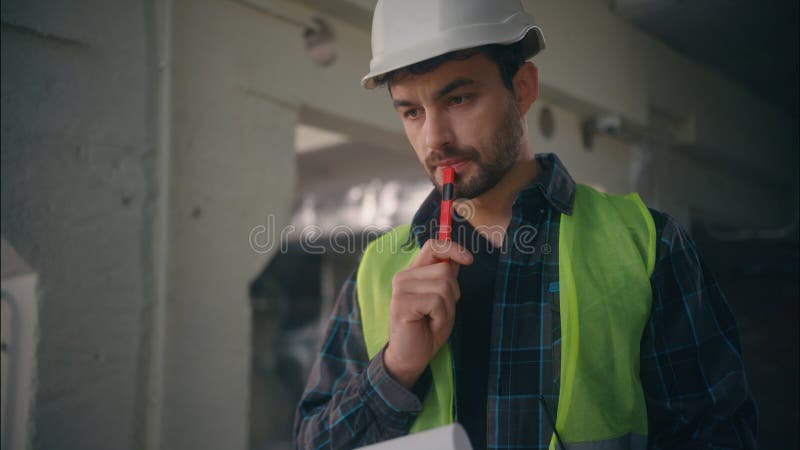 271 Pensive Male Businessman Contractor Stock Photos - Free & Royalty ...