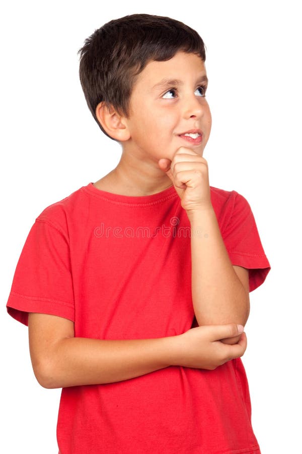 Pensive child stock photo. Image of emotion, cheerful - 21410896