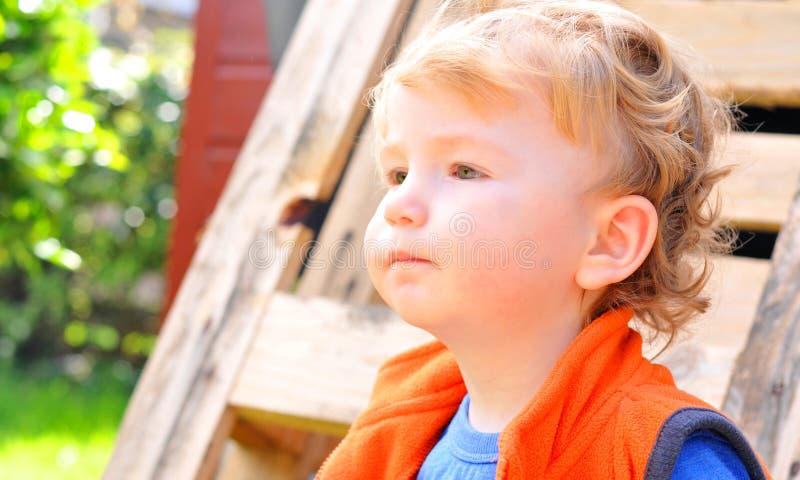 Pensive child stock photo. Image of little, depression - 54550644