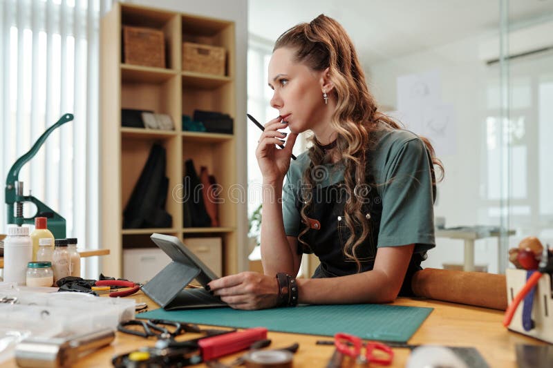 Craft Person Working on Project Stock Image - Image of skill, making ...