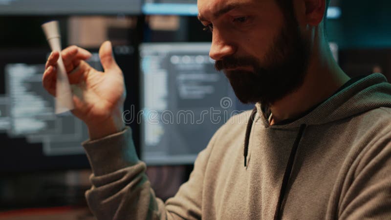 Pensive Database Admin Brainstorming Ideas In Office Stock Footage Video Of Window Firewall