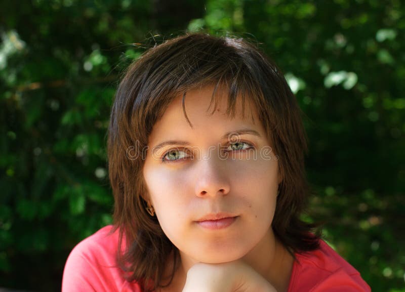 Pensive girl stock image. Image of friendly, emotion, bored - 9809527