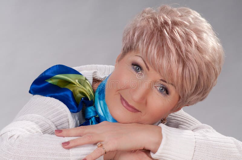 Grand Lady in Plaid with Cup Stock Image - Image of pleid, rest: 11997673