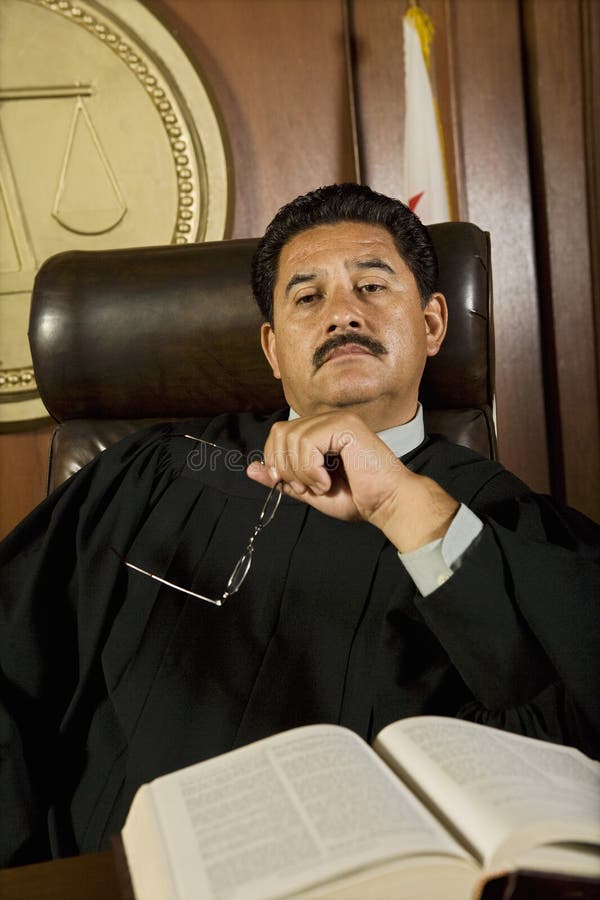 Judge Sitting in Courtroom stock image. Image of american - 29663067