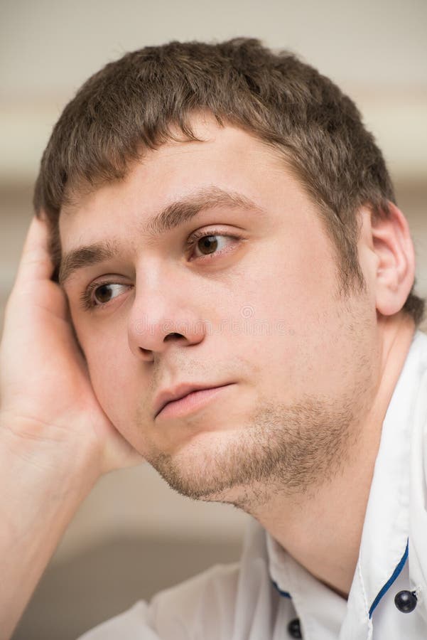Pensive man stock photo. Image of male, people, perfect - 28898474