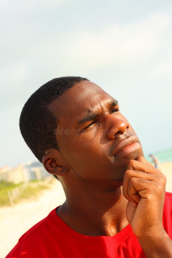 Pensive Man stock image. Image of copy, think, american - 4678057