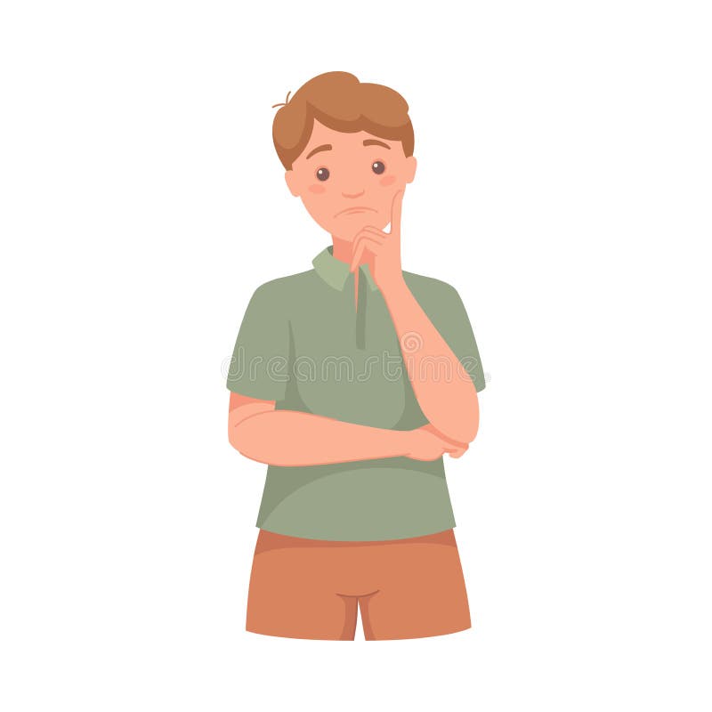 Contemplative Expression Stock Illustrations – 846 Contemplative ...