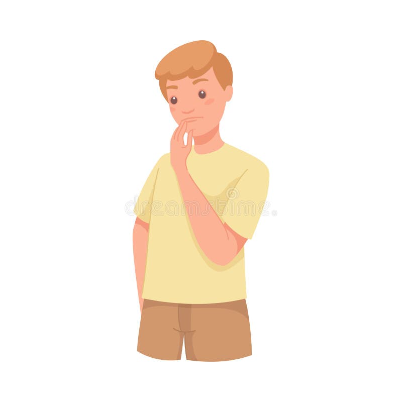 Contemplative Expression Stock Illustrations – 373 Contemplative ...