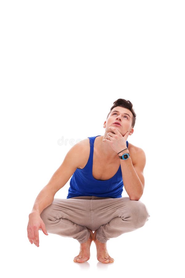 Man Squatting Down Bare Feet Stock Photos - Free & Royalty-Free Stock ...