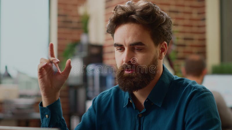 Pensive Manager Thinking about Business Solution To Plan Presentation ...