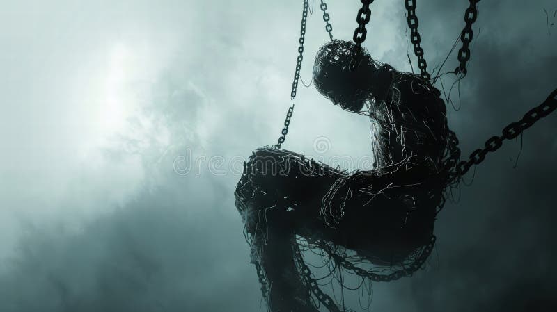 A Pensive Person Sitting Alone, Struggling with Avoidance and Emotional ...