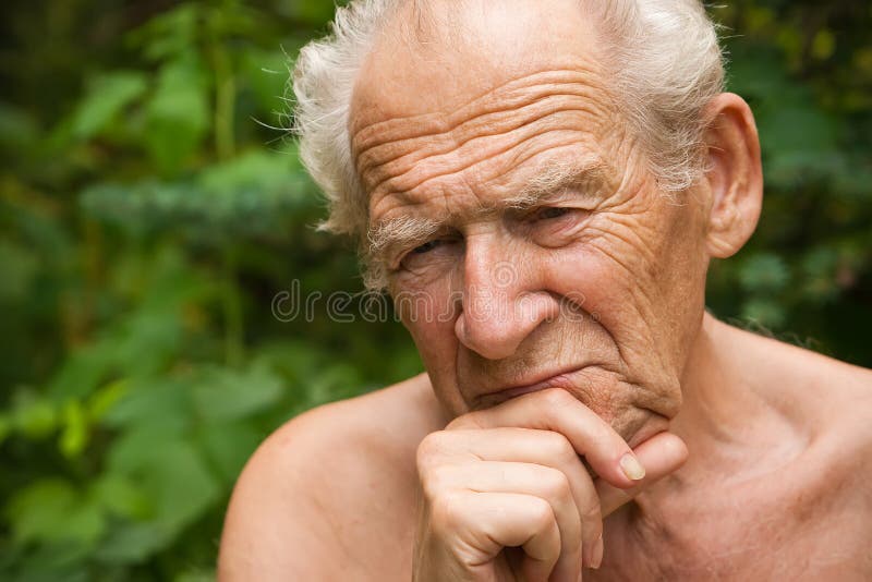 Pensive Old Man stock image. Image of aging, lifestyles - 11120369