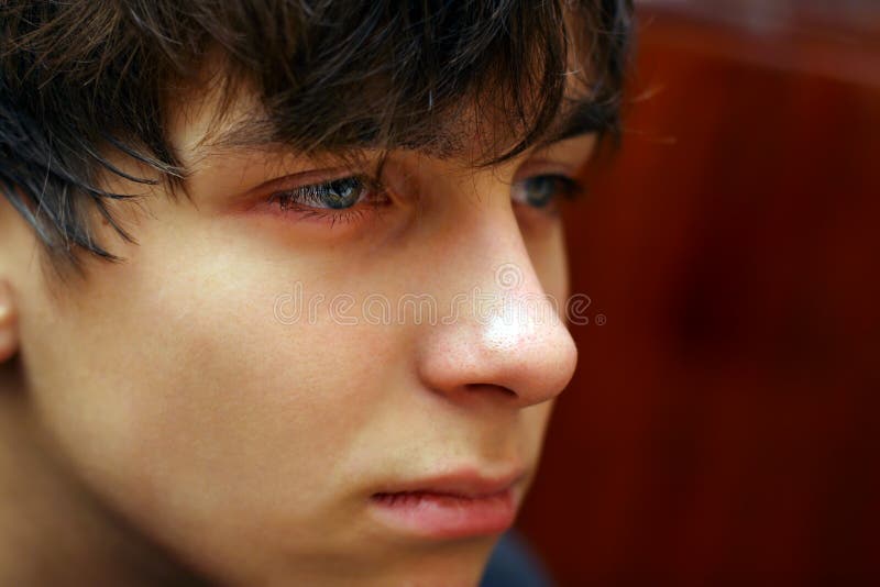Pensive Teenager stock image. Image of male, eyes, behavior - 28946889