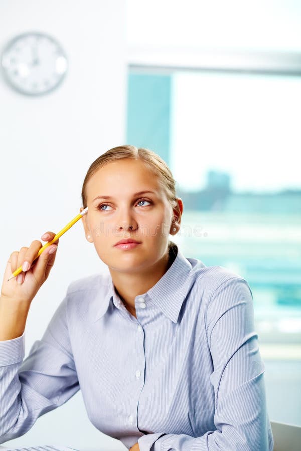 Pensive woman stock photo. Image of human, attractive - 23780760