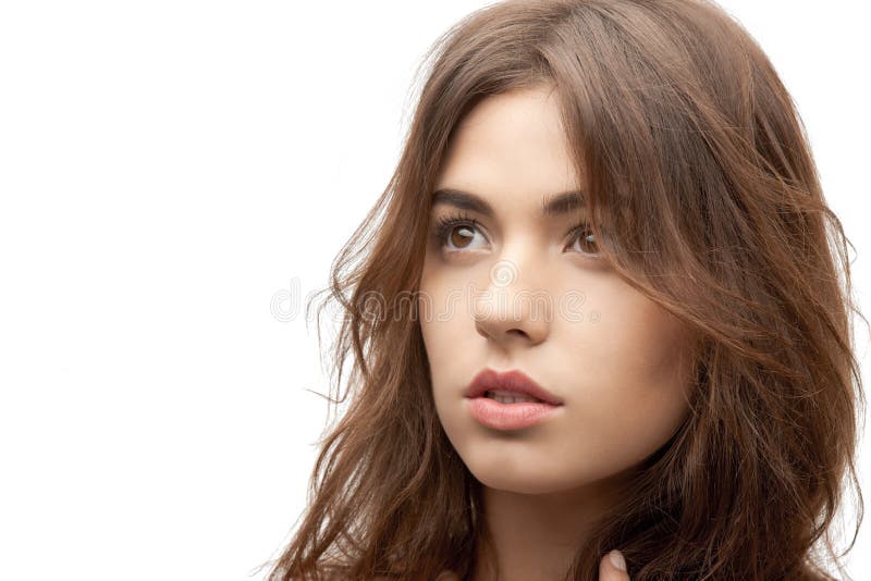 Pensive woman stock photo. Image of nice, lovely, gorgeous - 23982004