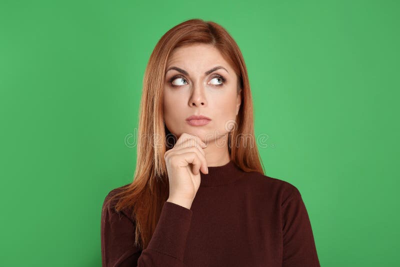 Woman with Question Mark Sign on Background Stock Photo - Image of girl ...