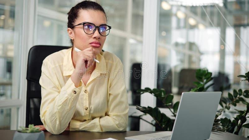 Pensive Woman Thinking, Planning Work Tasks, Writing Ideas in Notes at ...
