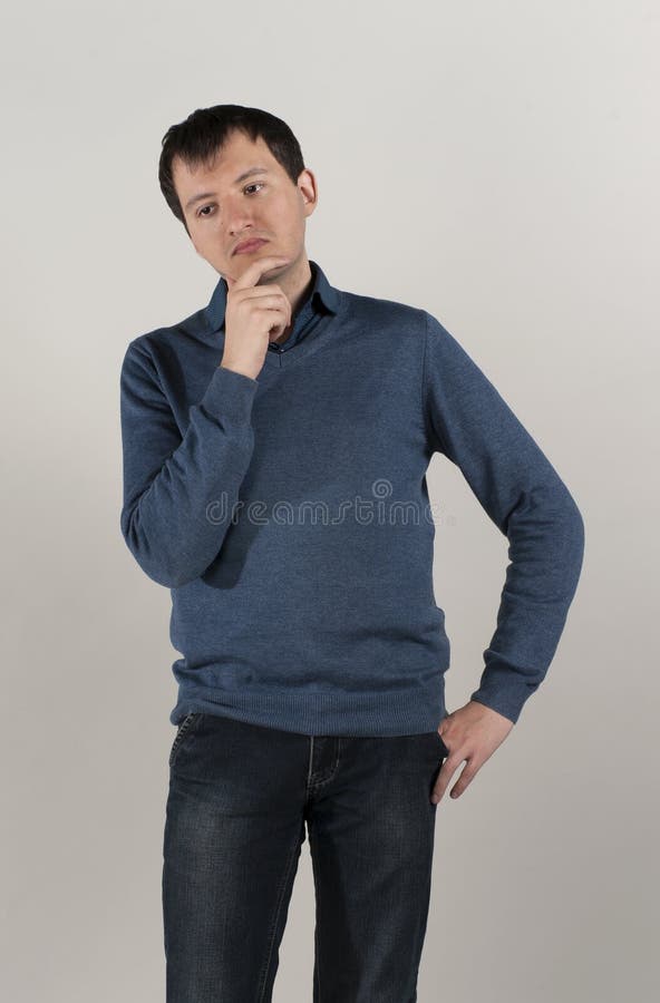 Pensive young man stock photo. Image of pose, young - 114222988 Pensive young man stock photo. Image of pose, young - 114222988