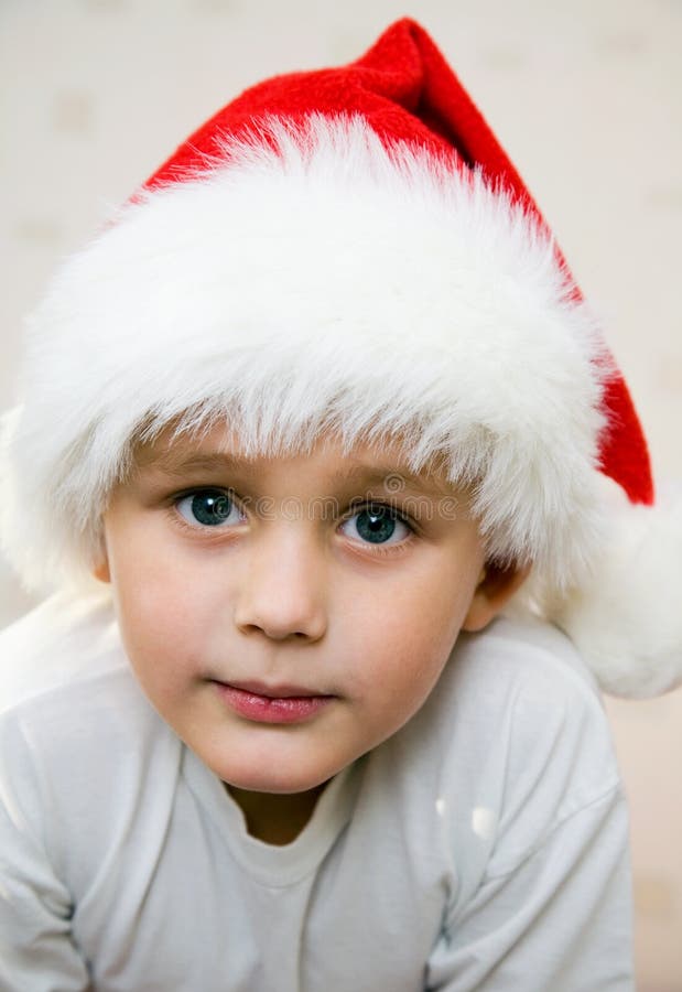 Pensive Young Santa stock image. Image of holiday, pleasure - 11905059