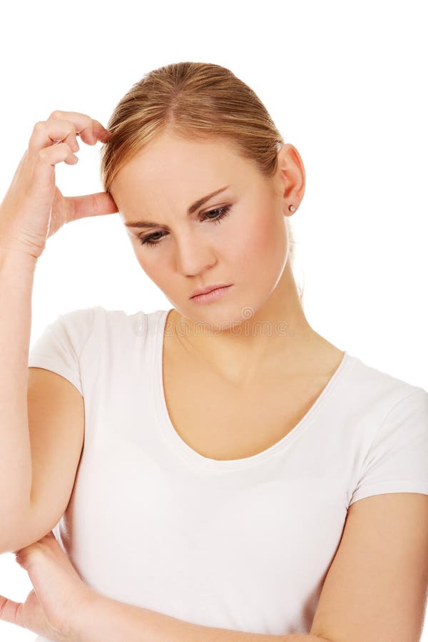 163 Worried Woman Scratching Head Stock Photos - Free & Royalty-Free ...