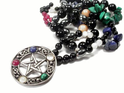 Pentacle stock photo. Image of stones, garnet, silver, pagan - 7946