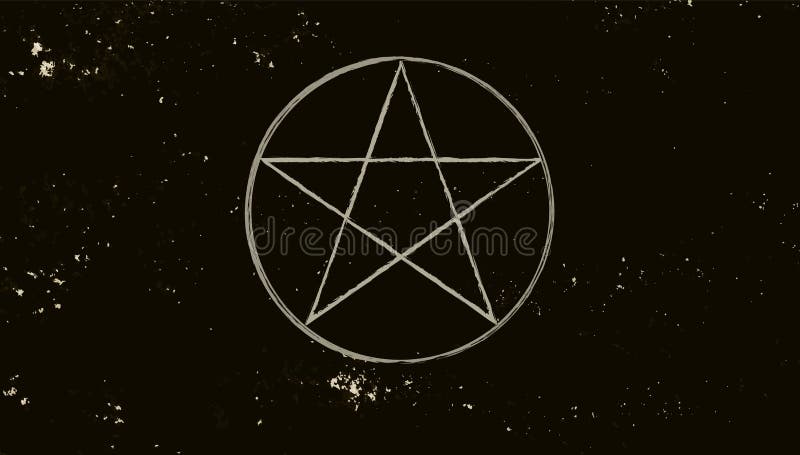 Isolated pentacle stock illustration. Illustration of religious - 35028842