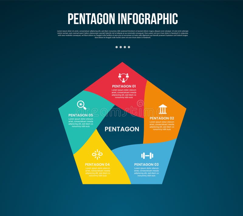 Pentagon Base Shape Template Infographic with Flexible Wobble Part on ...
