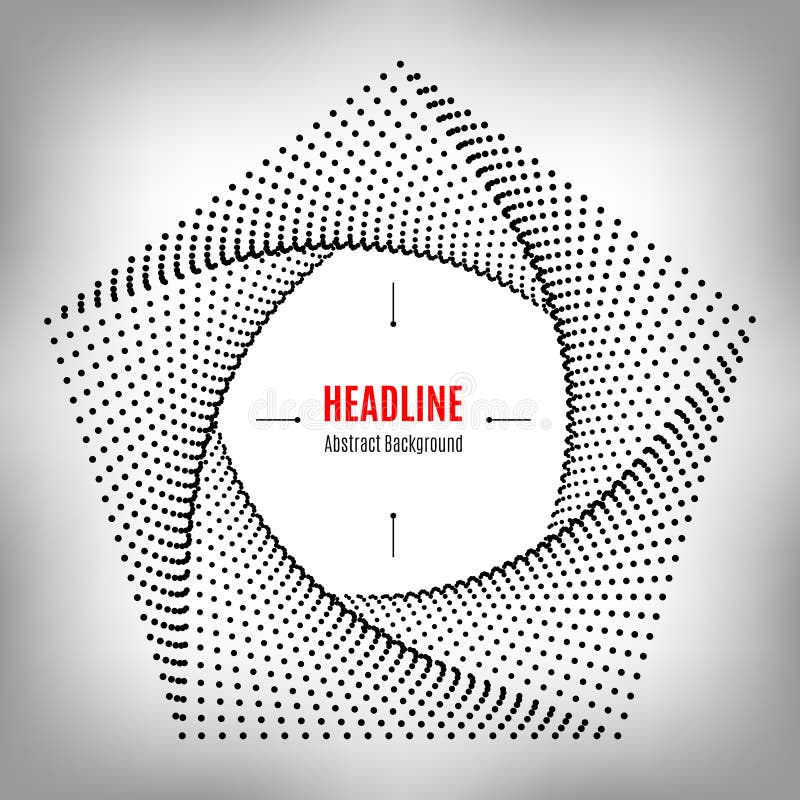 Pentagon Halftone Pattern Geometric Polygonal Background Stock Vector ...