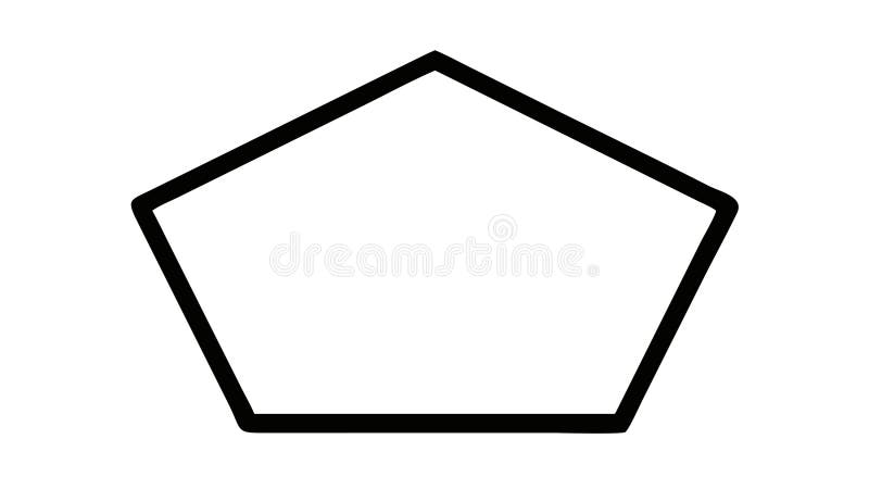 Pentagon Outline Icon Vector, Geometric Shape Symbol, Vector Design ...