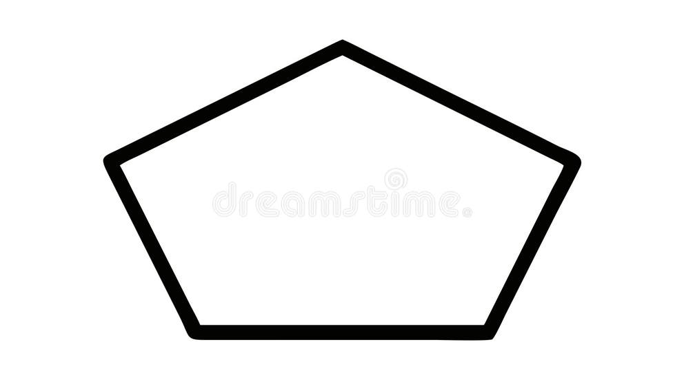 Pentagon Outline Icon Vector, Geometric Shape Symbol, Vector Design ...