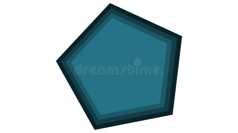 Pentagon in the Pentagon, Gradient, Color, Isolated. Stock Footage ...