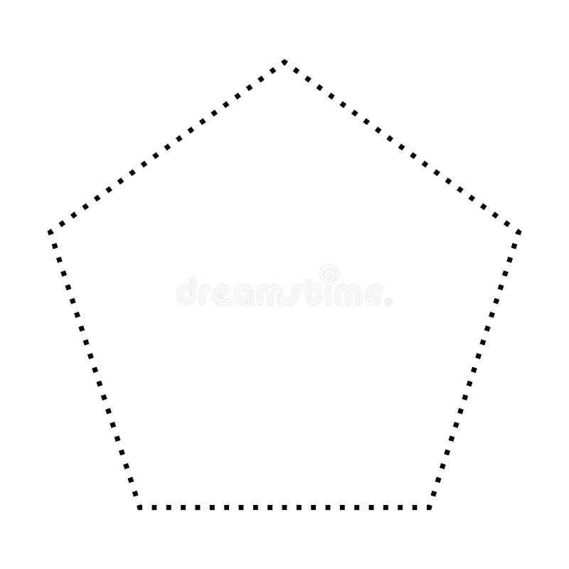 Pentagon Shape Dotted Symbol Vector Icon for Creative Graphic Design Ui ...