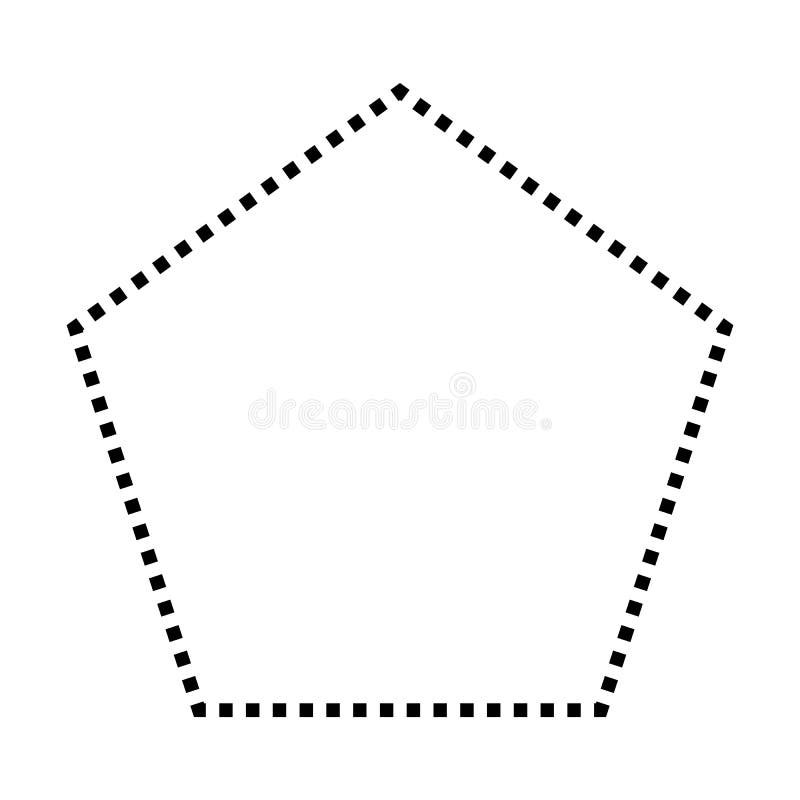 Pentagon Shape Dashed Symbol Vector Icon for Creative Graphic Design ...
