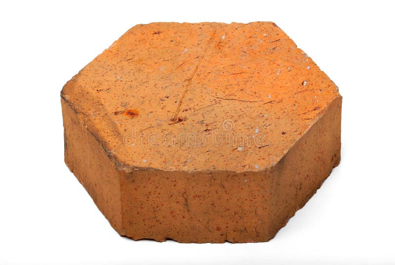 Pentagon Shaped Brick on White Isolation Stock Image - Image of ...