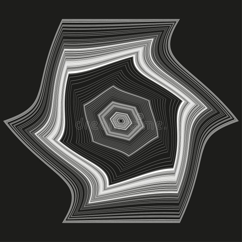 Pentagon Spiral Icon. Geometric Vector Symbol. Angular Line Shape ...