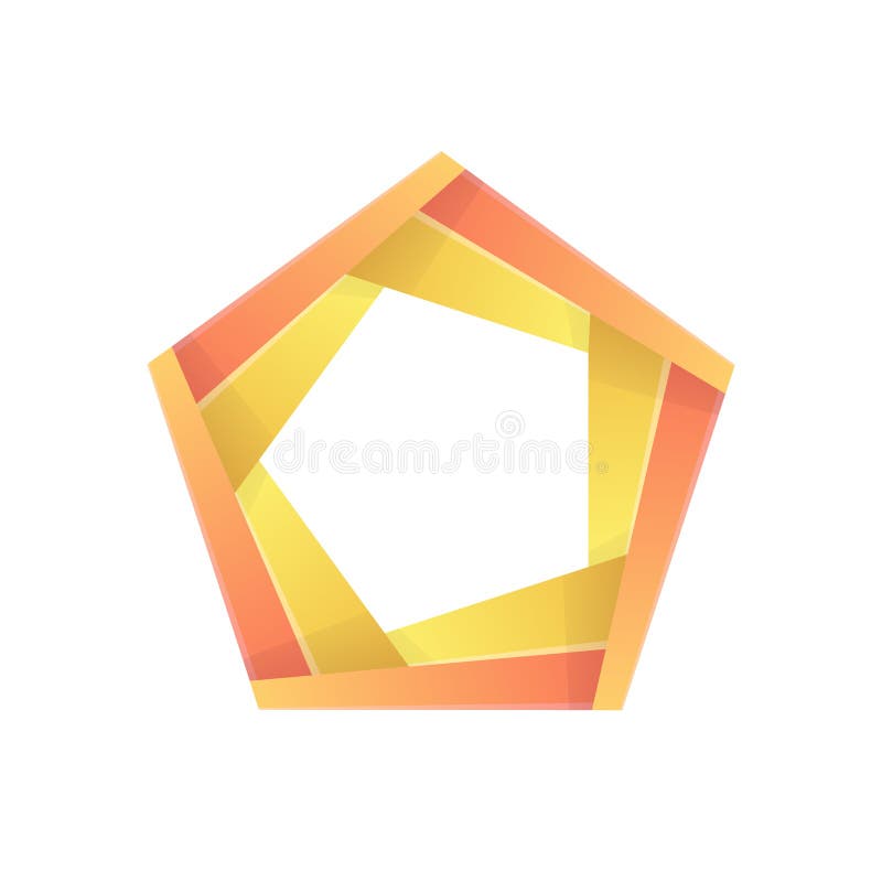 Colorful Pentagon Abstract Icon. Vector Template for the Logo Stock ...