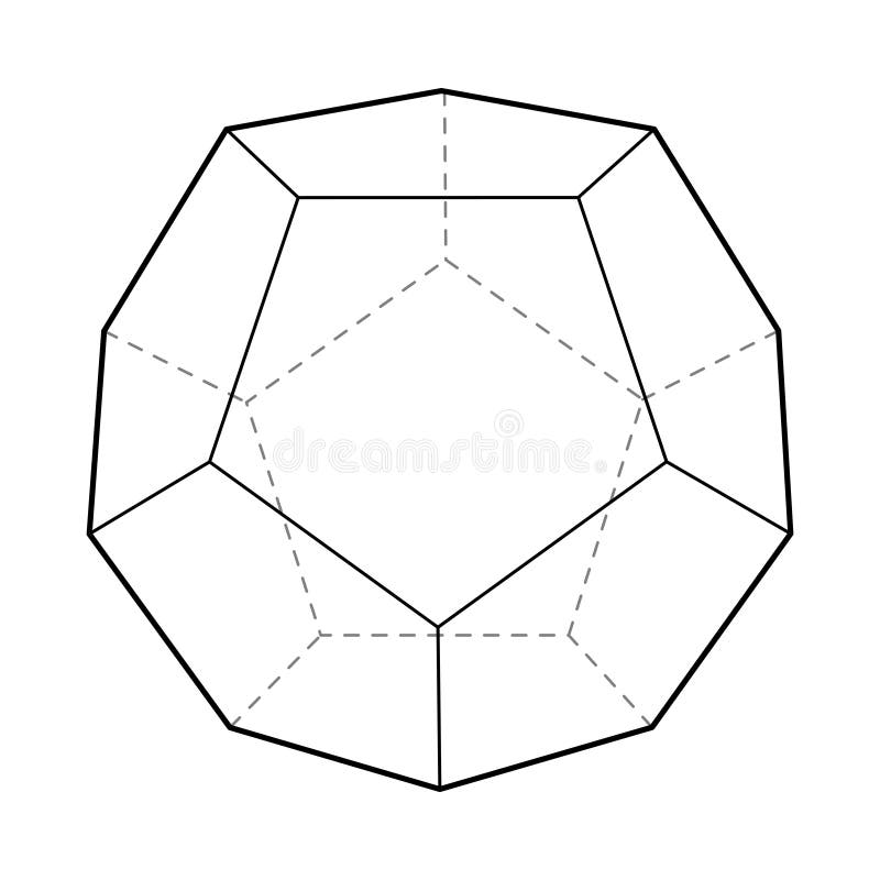 Pentagonal Dodecahedron Stereometric Composition Stock Vector ...