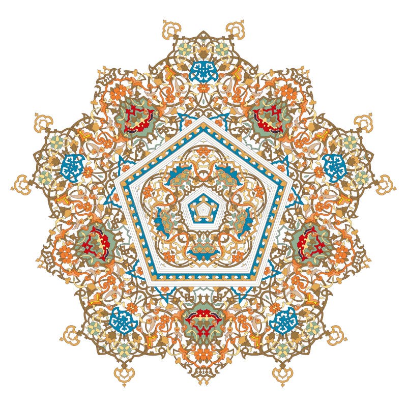 Pentagonal Mandala Five Pointed Design Element EPS Stock Vector ...